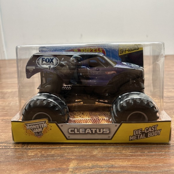 Toys | Hot Wheels Monster Jam Cleatus Fox Sports 1 True Metal 124 New ...